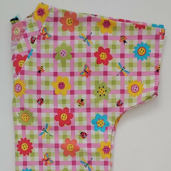 UA Scrubs | Tops | Ua Happy Scrubs Top Smile Flower Ladybug Small ...